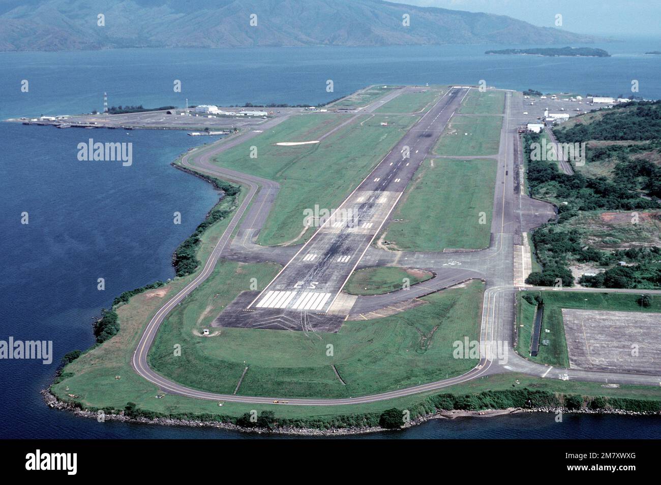 Aerial view of the runways and other base facilities. Base: Naval Air ...