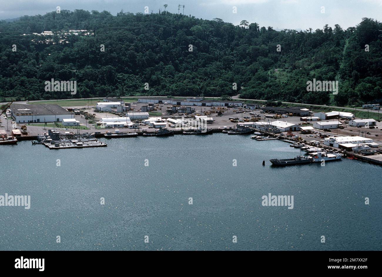 Aerial view of the harbor area. Base: Naval Air Station, Cubi Point ...