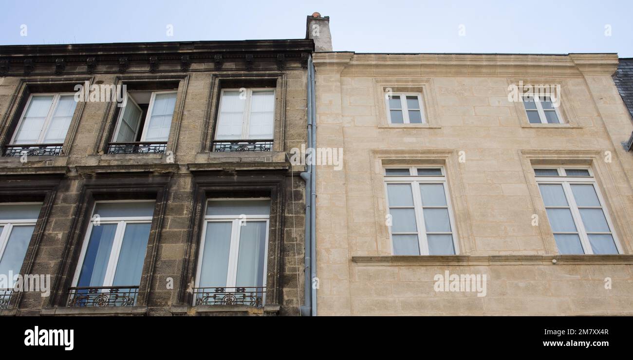 Outside renovation building before and after Difference between wash ...