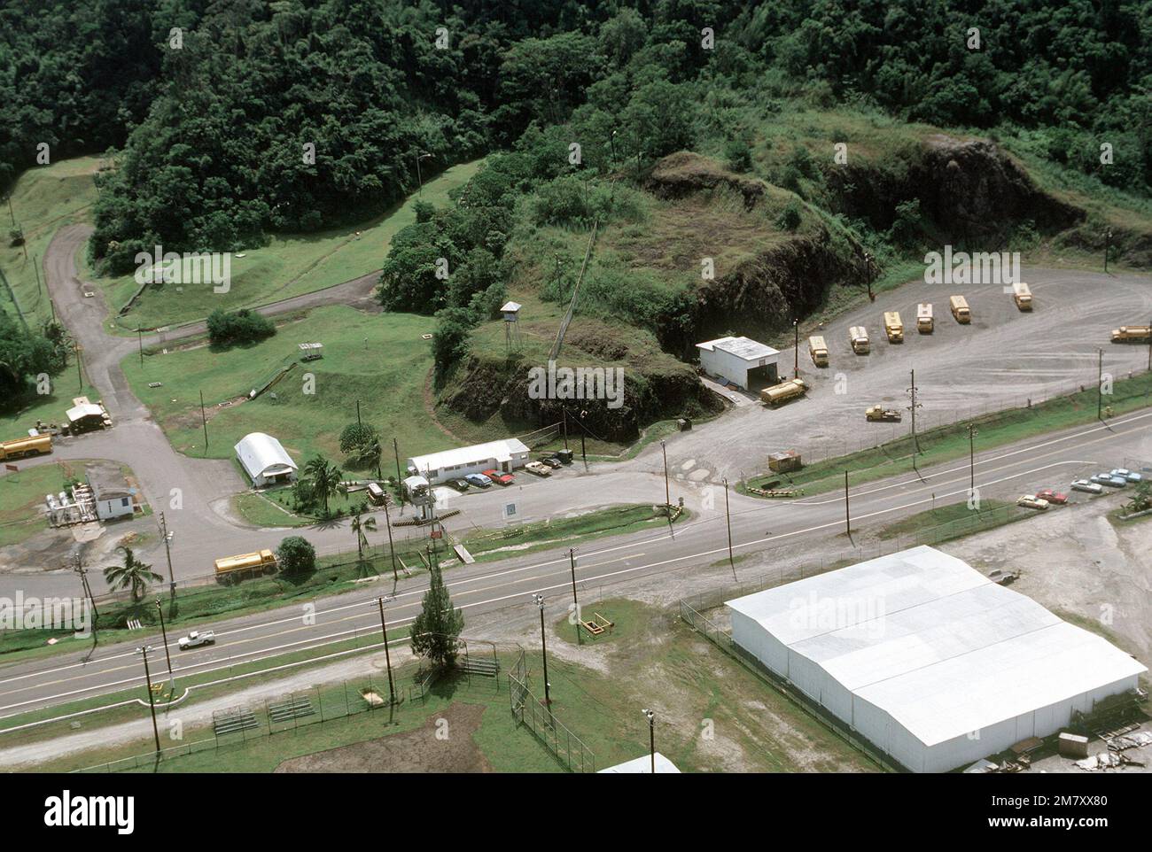 Aerial view of the fuel farm parking area. Base: Naval Air Station ...