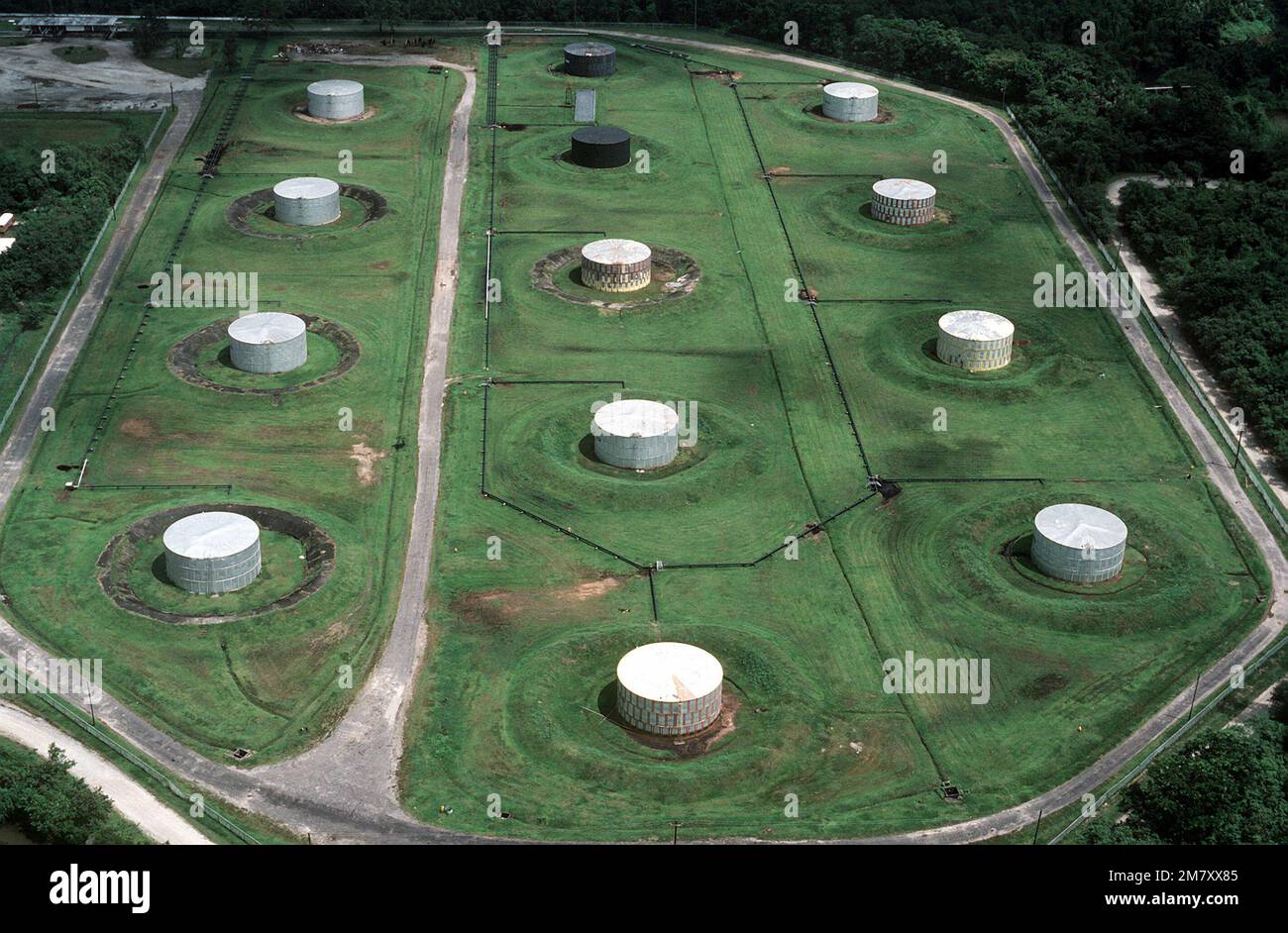 Aerial view of the fuel farm. Base: Naval Air Station, Cubi Point State ...