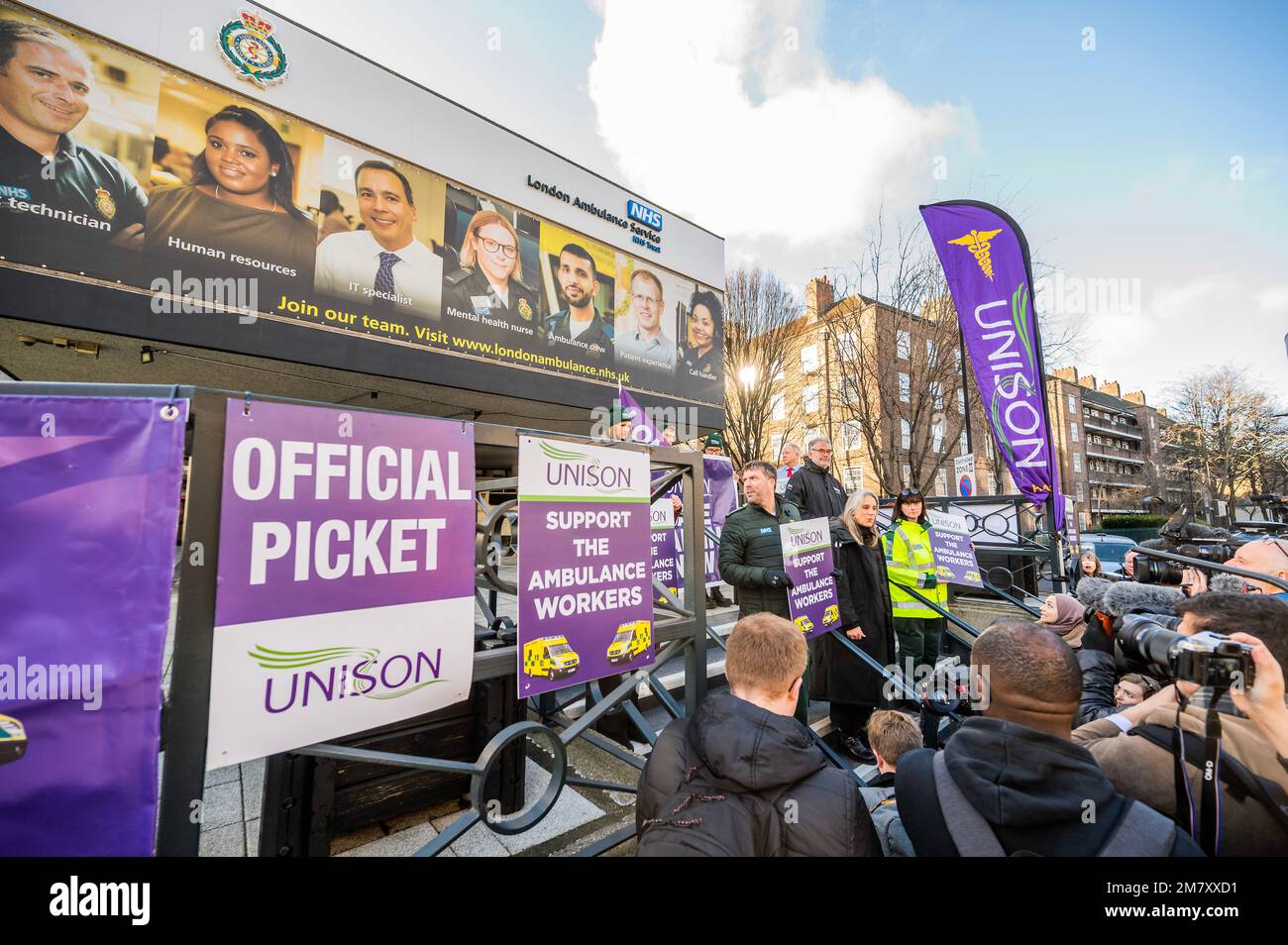 London, UK. 11th Jan, 2023. Sara Gorton, Head of Health at Unison ...