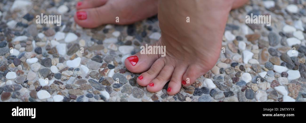 Feet massage pebbles hi-res stock photography and images - Alamy