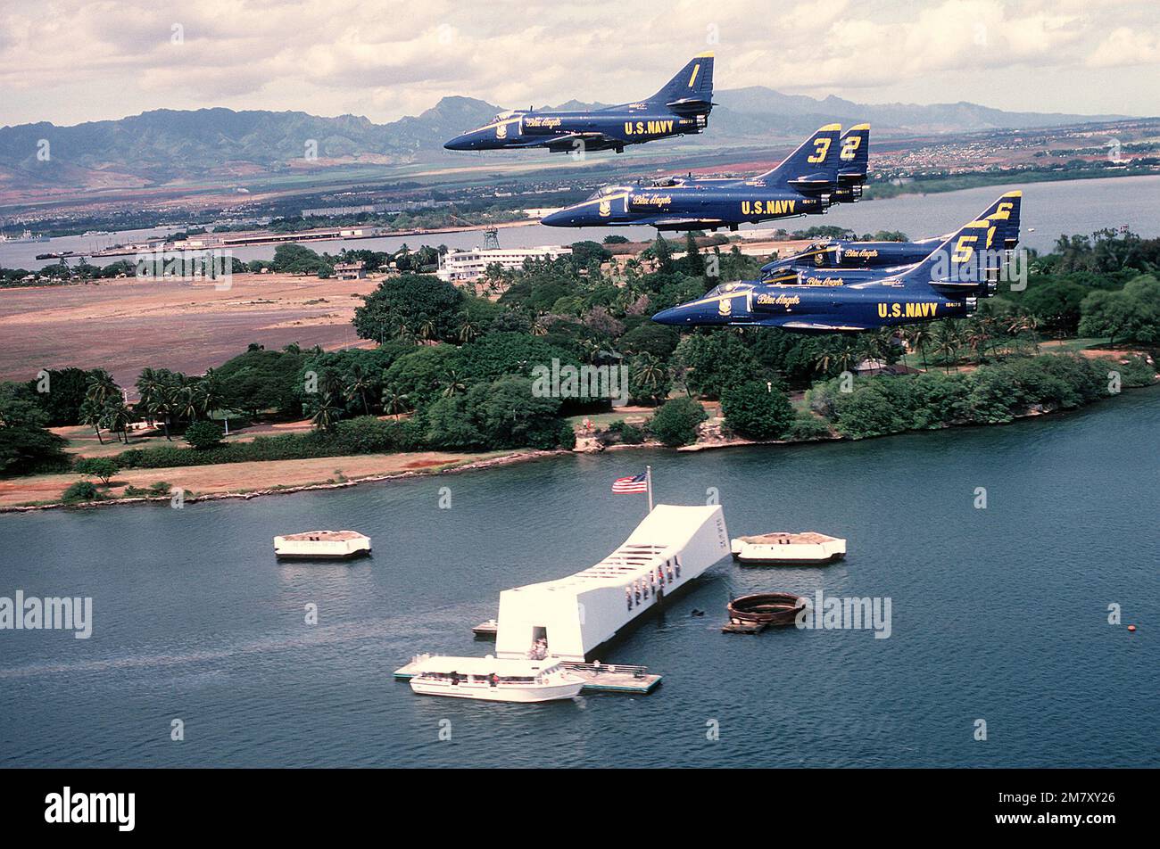 Members of the U.S. Navy's Blue Angels Flight Demonstration team fly A ...