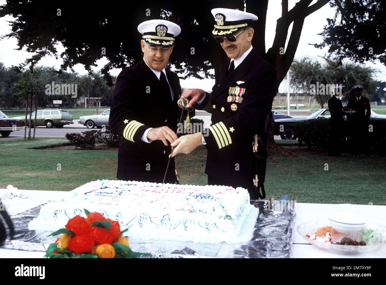 Outgoing commanding officer CAPT Norman Campbell and incoming ...