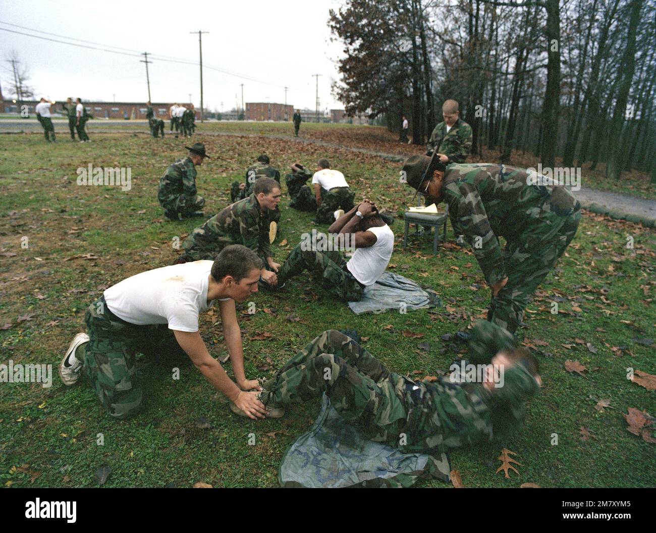 Infantrymen participate in a diagnostic physical training test at the ...