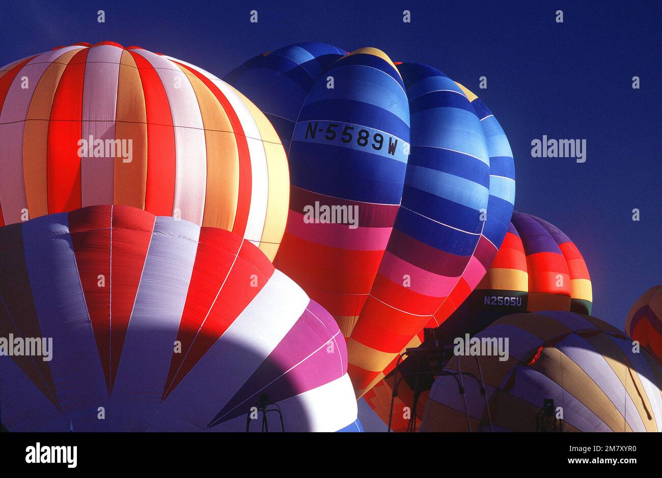 Several hot air balloons rise into the air during the 10th anniversary ...