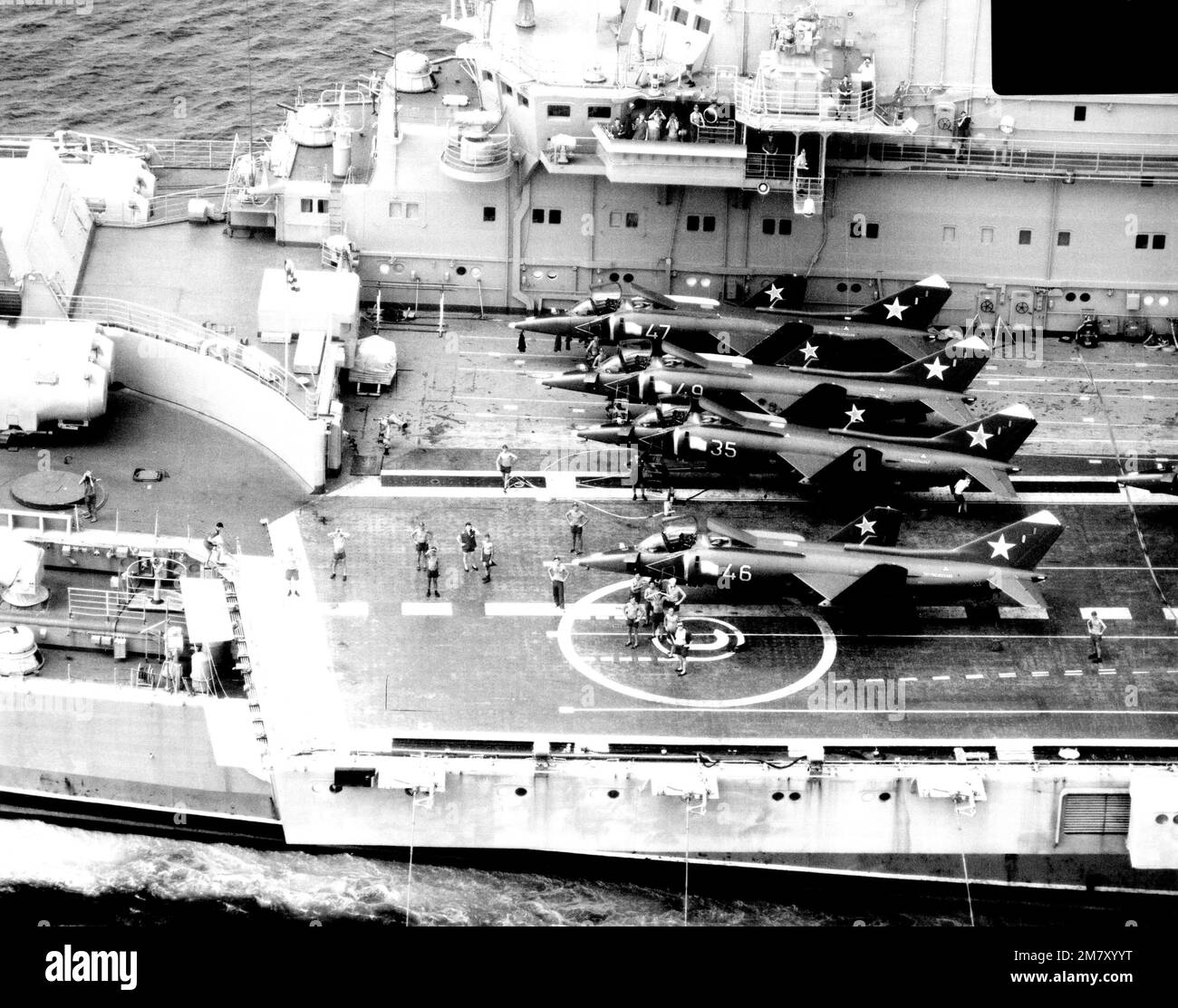 Port beam view of the Soviet Kiev class carrier MINSK (CVHG) underway ...