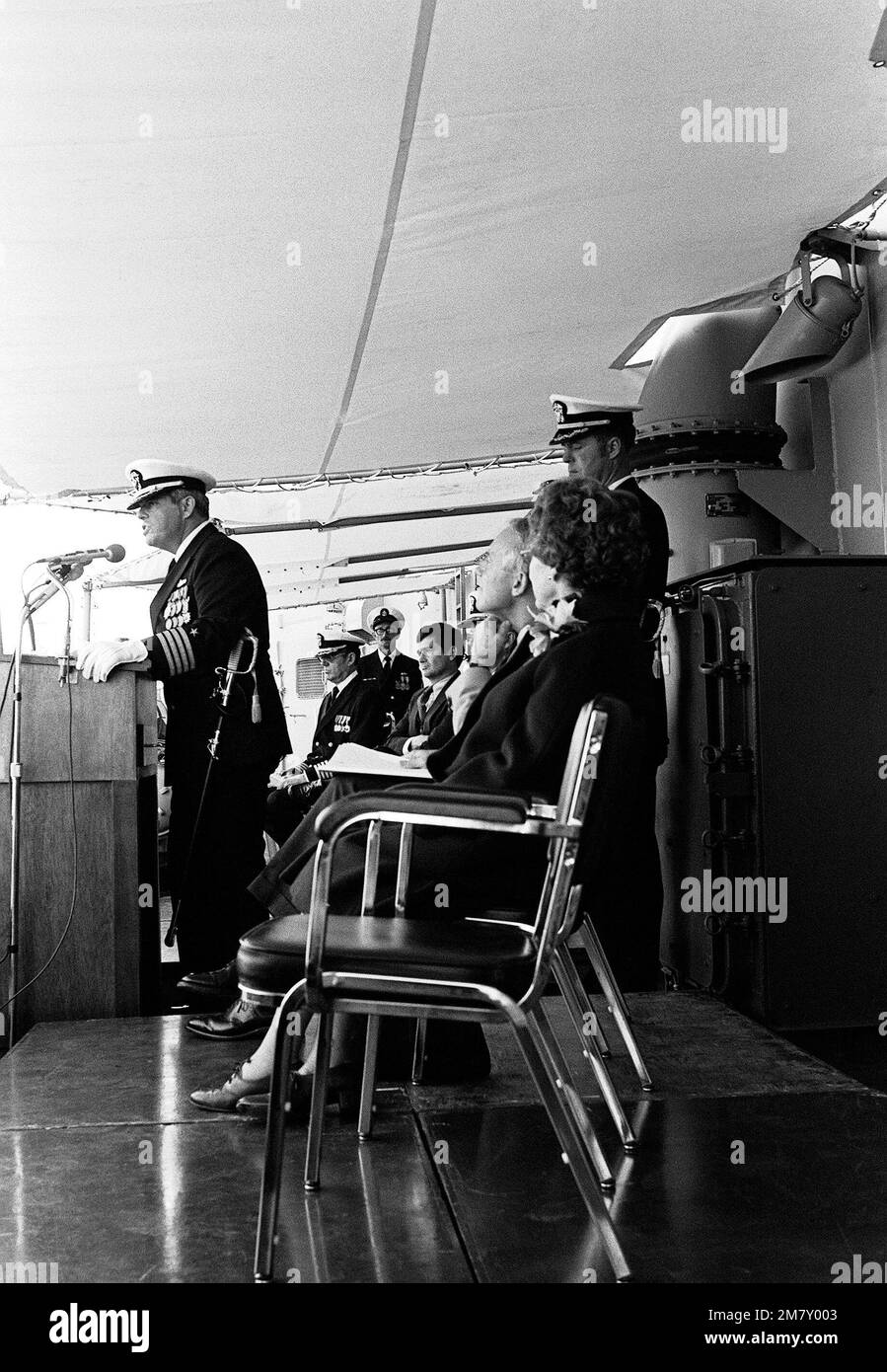 Commander of destroyer squadron Black and White Stock Photos & Images ...
