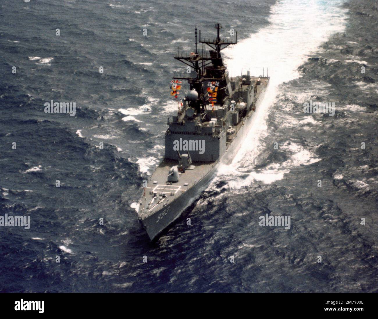 A port bow view of the guided missile destroyer USS KIDD (DDG-993 ...