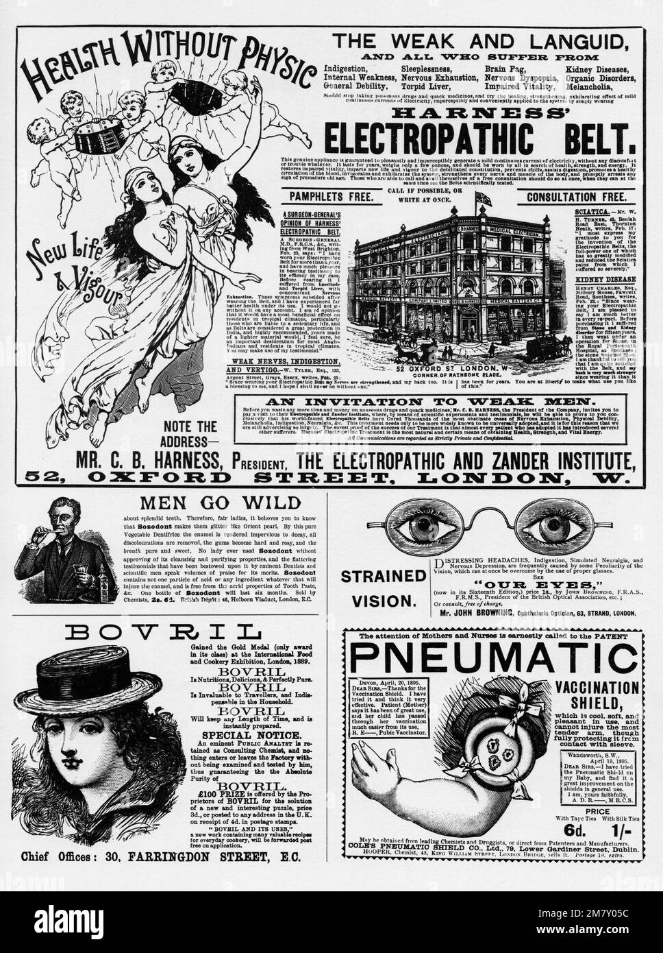 Victorian Advertising about c1890 Stock Photo - Alamy