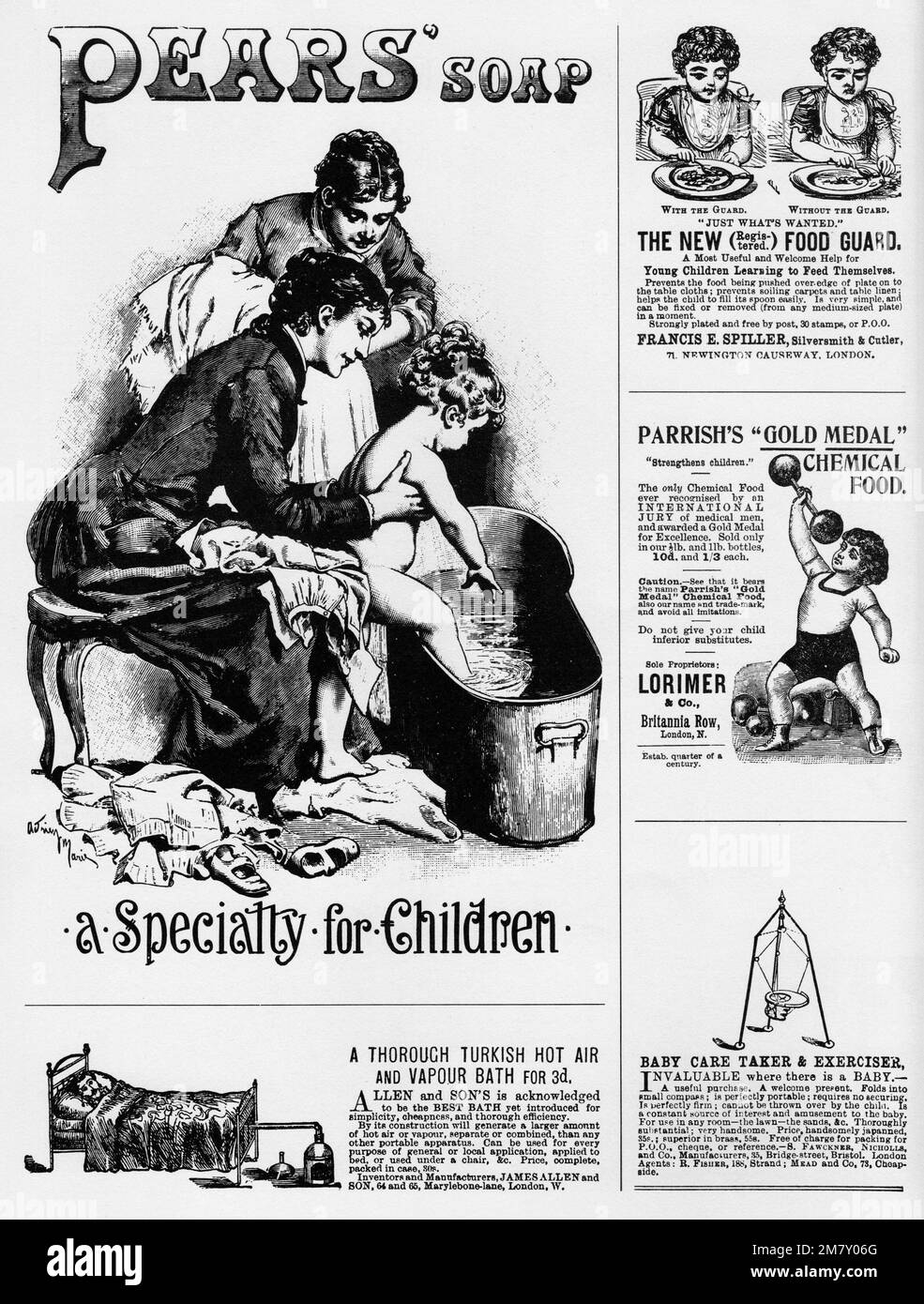 Victorian Advertising about c1890 Stock Photo - Alamy