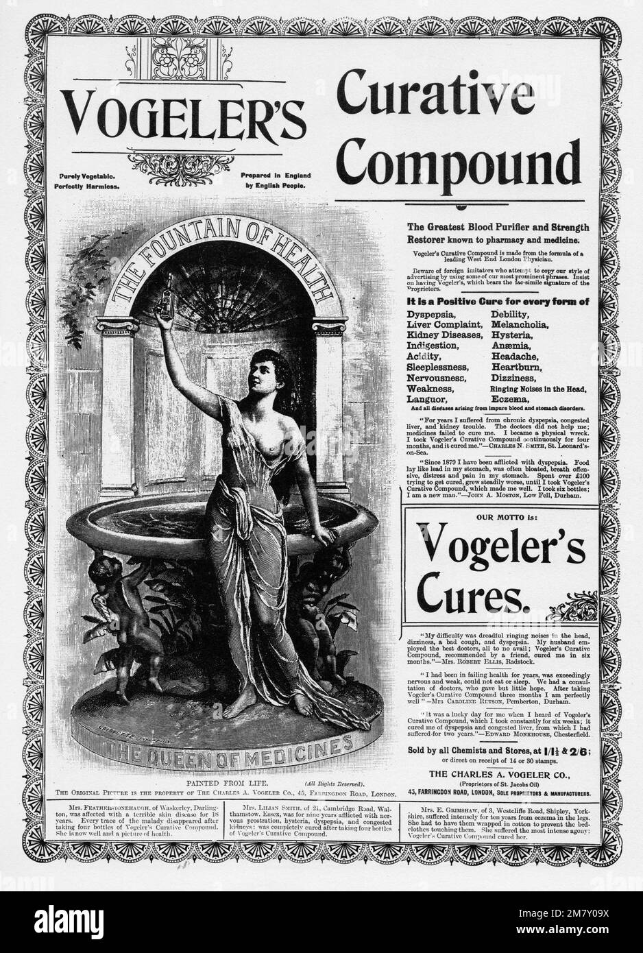 Victorian Advertising about c1890 Stock Photo - Alamy