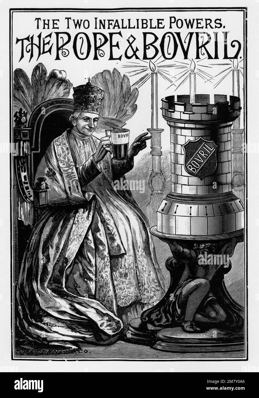 Victorian Advertising Poster for Bovril beef drink, about c1890 Stock ...