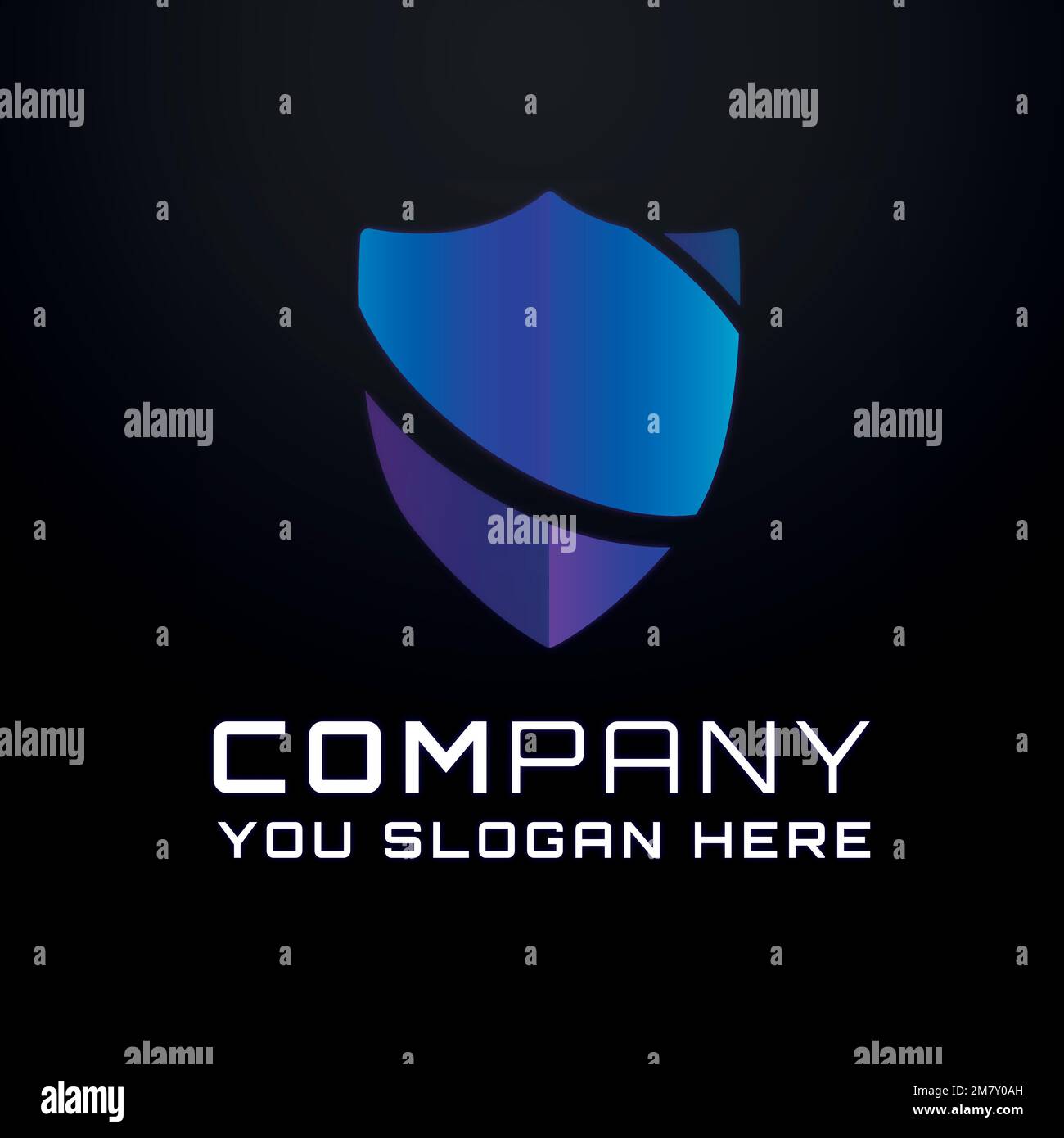 Gradient antivirus editable slogan vector logo design Stock Vector ...