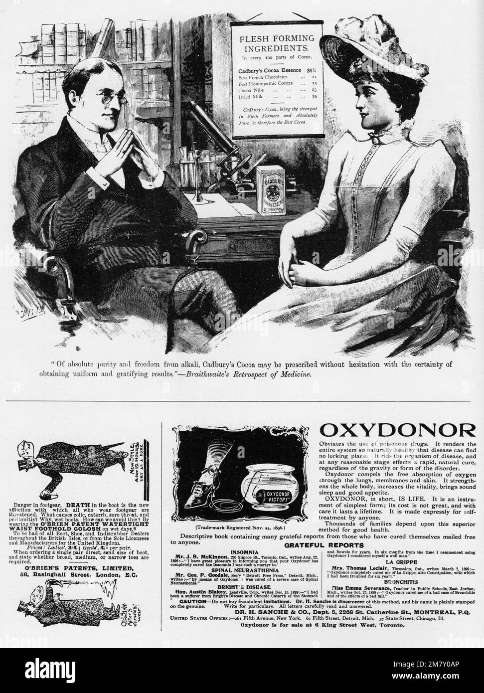 Victorian Advertising about c1890 Stock Photo - Alamy