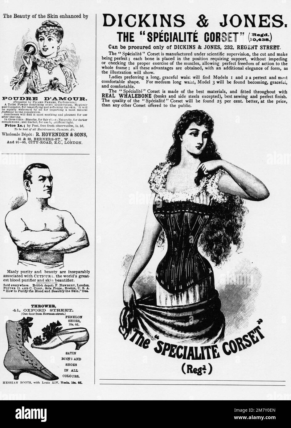 Victorian Advertising about c1890 Stock Photo - Alamy