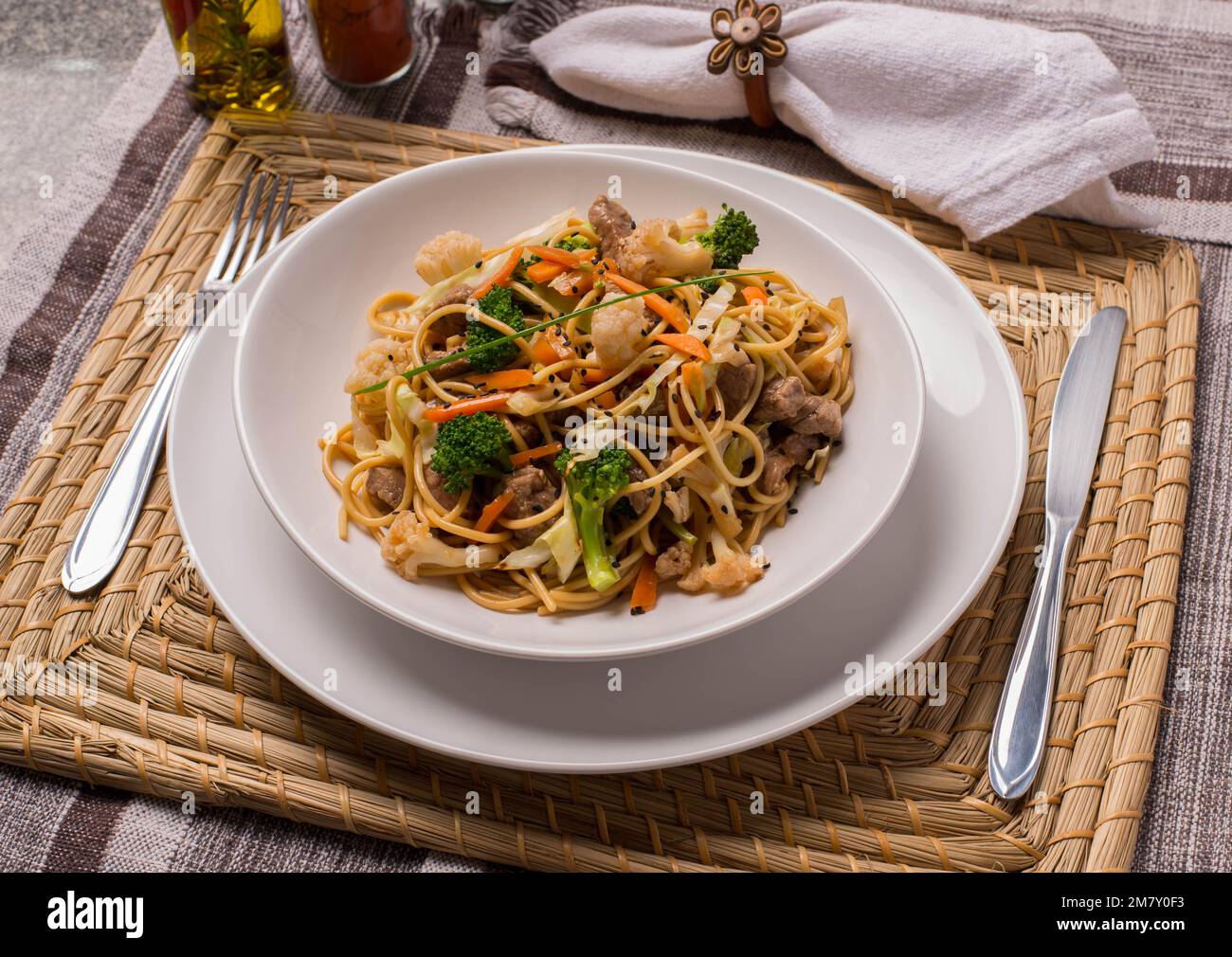 Delicious yakisoba on the table hi-res stock photography and images - Alamy
