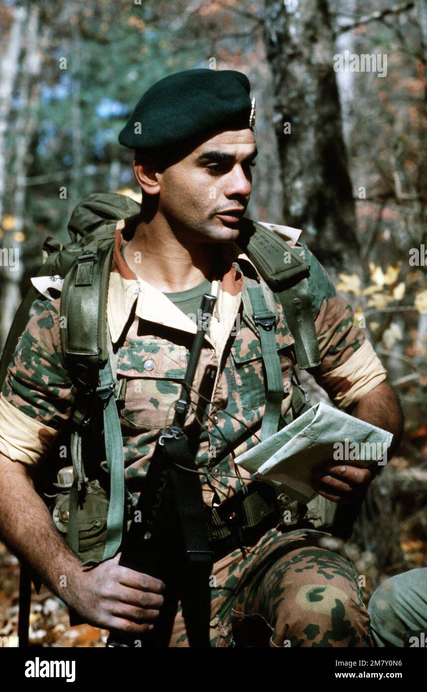 LT Hamad Al-Angari of Kuwait leads a patrol during ranger training at ...