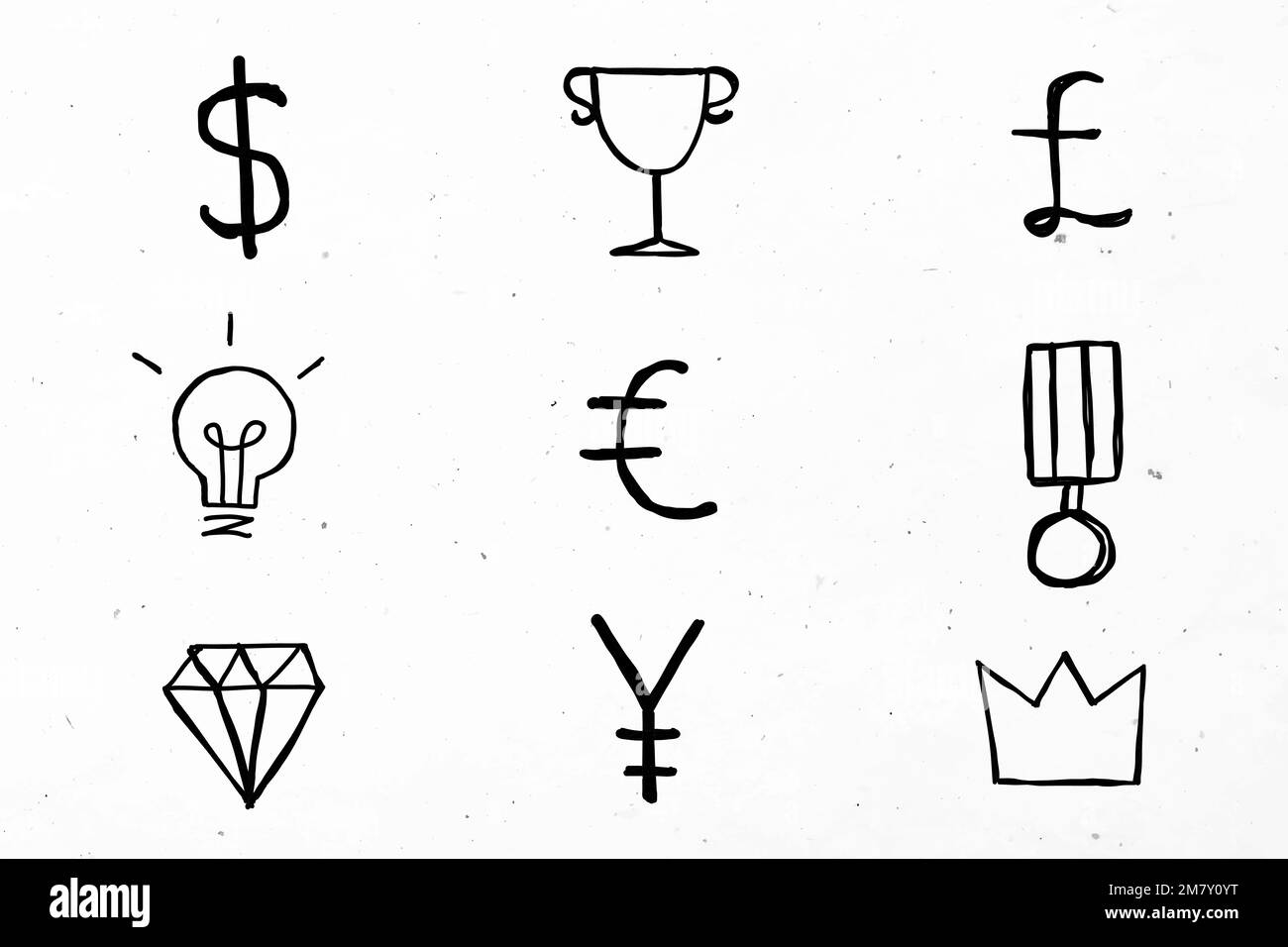 Black vector currency symbols icons doodle set Stock Vector Image & Art ...