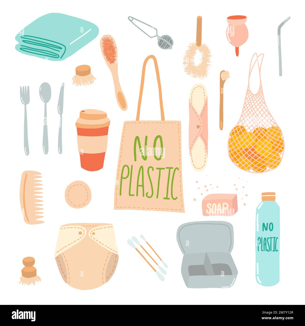 Eco friendly objects isolated Stock Vector Image & Art - Alamy