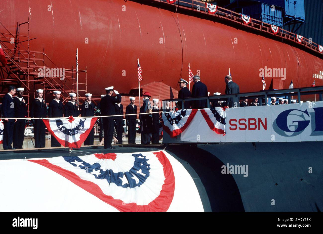 Guests of honor go aboard the nuclear-powered strategic missile ...
