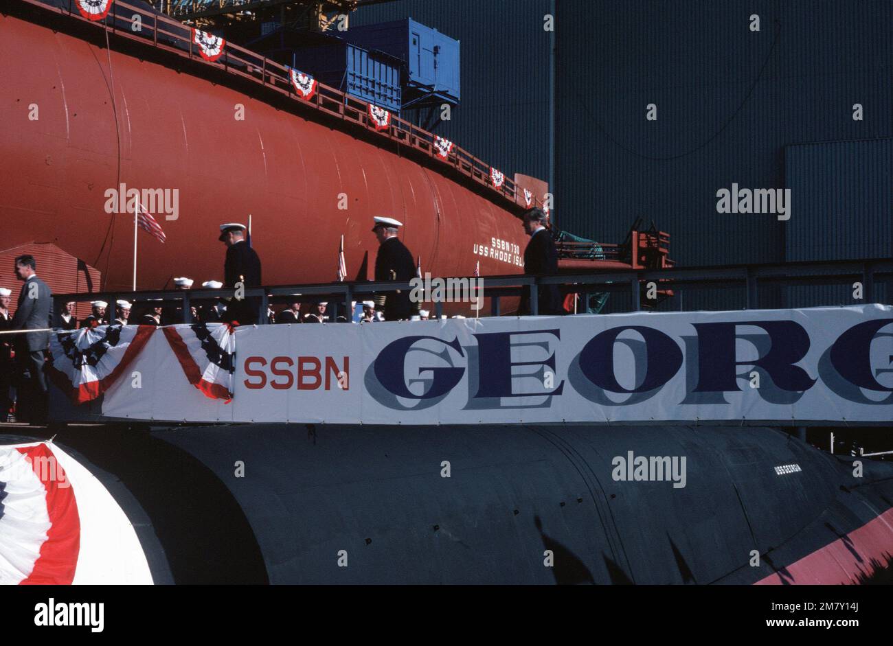 Guests of honor go aboard the nuclear-powered strategic missile ...