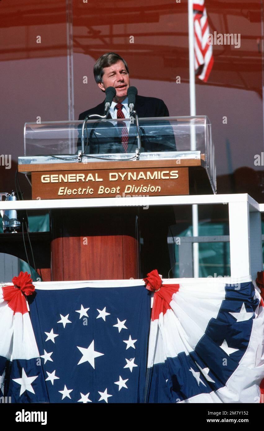 Senator Mack Mattingly, R-Georgia, speaks during the launching ceremony ...
