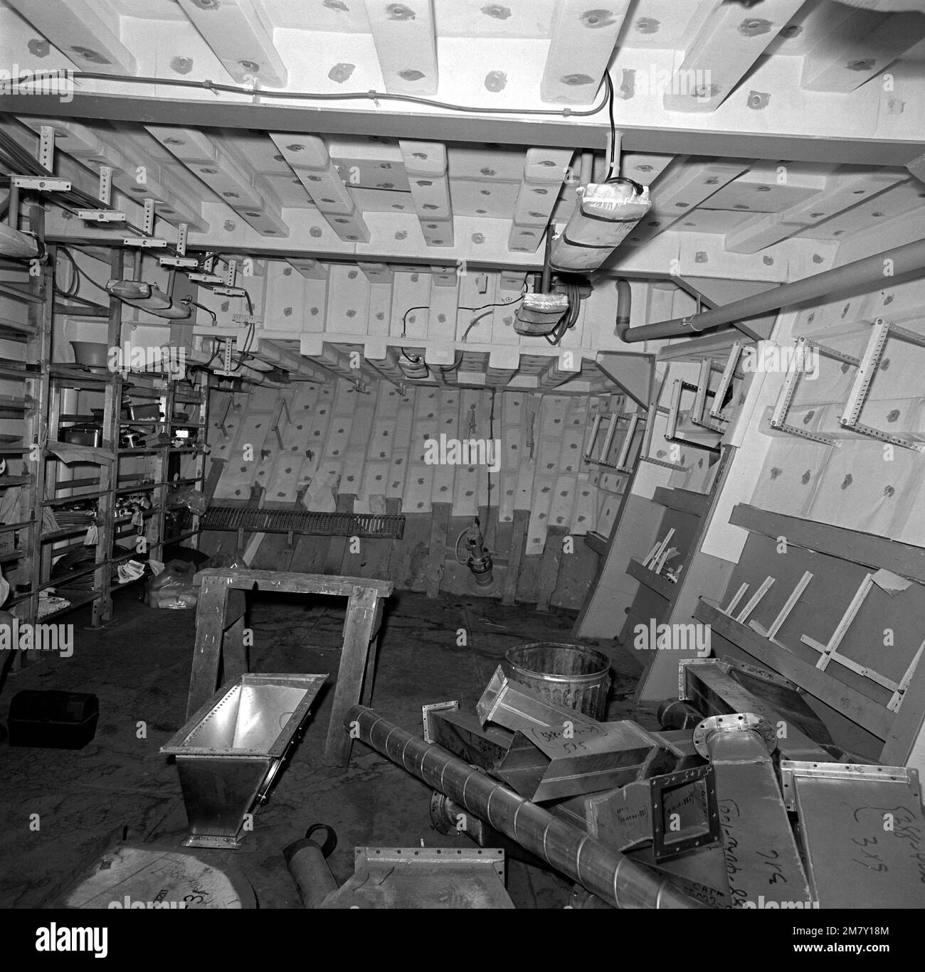 The tactical towed array sonar bathythermograph room aboard the guided ...