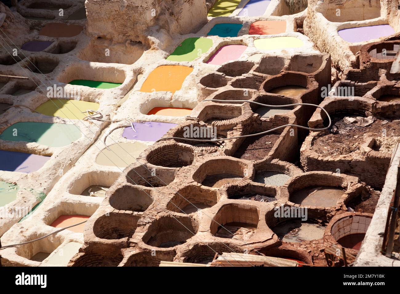 Dye factory in Fez. Morocco Stock Photo - Alamy