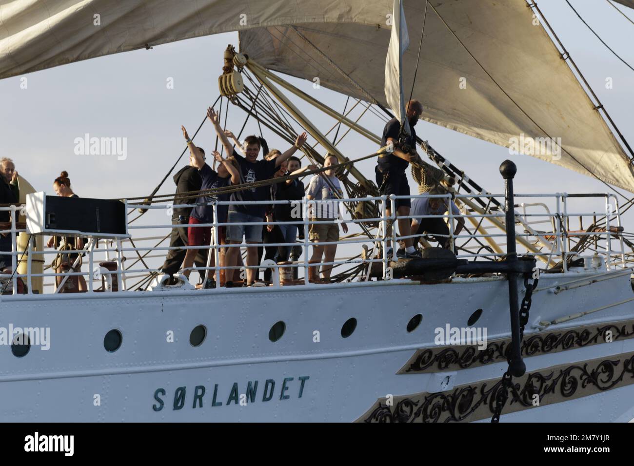 Norwegian tall ship Sorlandet, Sunderland race start, 2018 Stock Photo ...