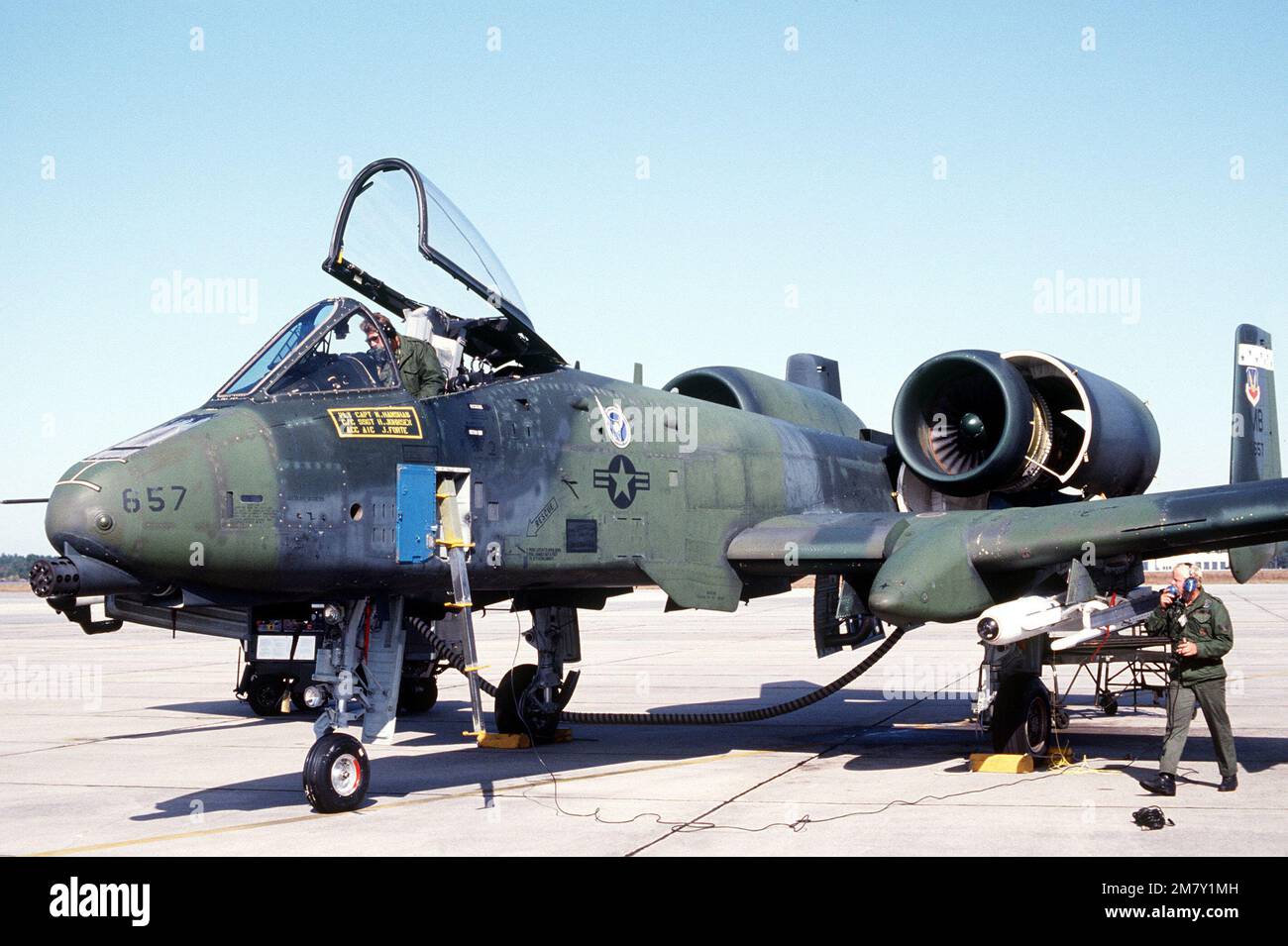 An A-10 Thunderbolt II aircraft from the 354th Tactical Fighter Wing is ...