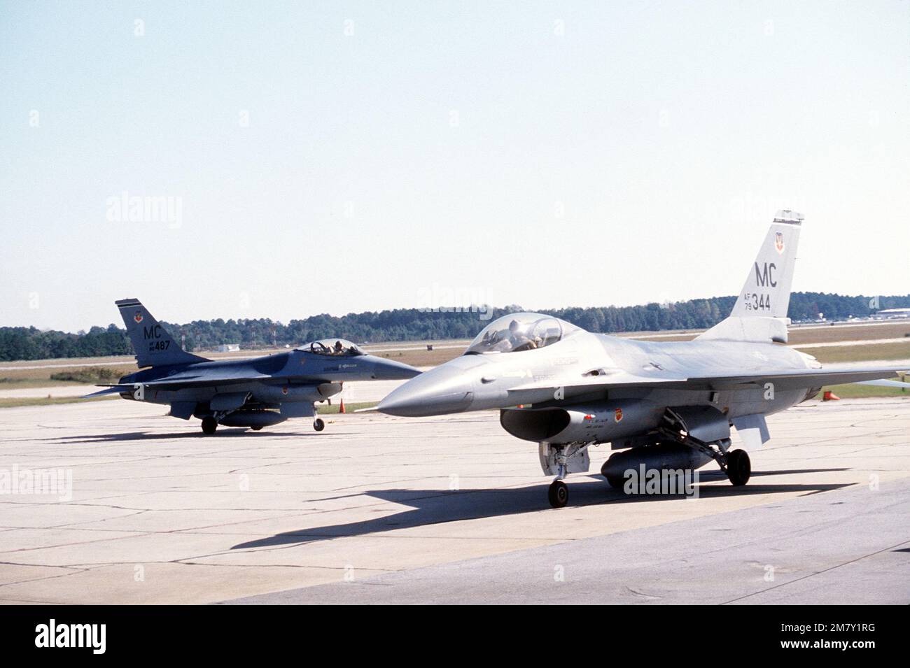 F-16 Fighting Falcon aircraft from the 56th Tactical Training Wing on ...