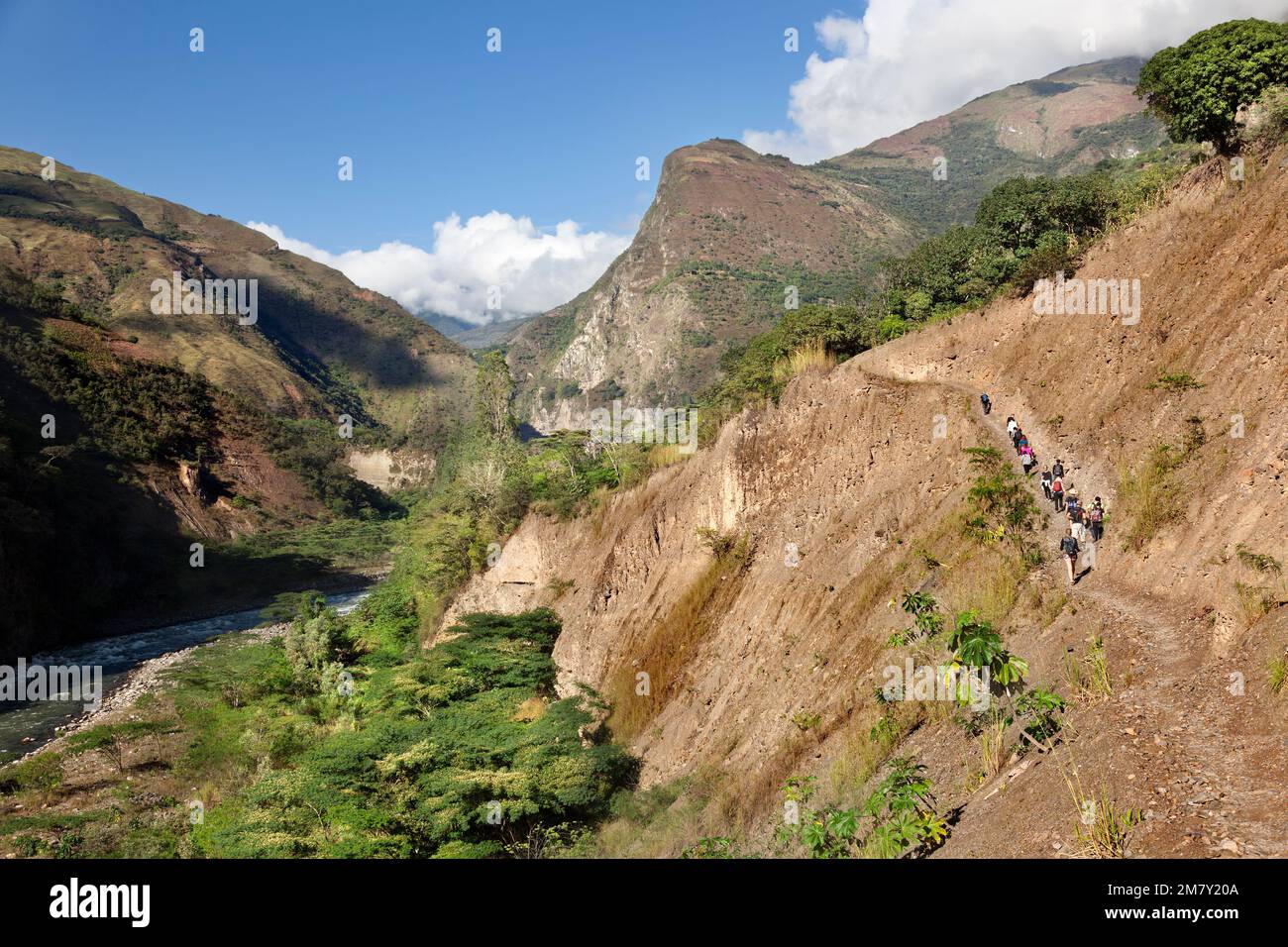 Inca's way, Peru-June 02, 2015: People spend 15 days walking by Inca's ...