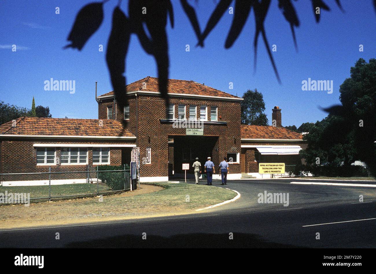 A view of the main gate of the base. Base: Pearce Royal Australian Afb ...