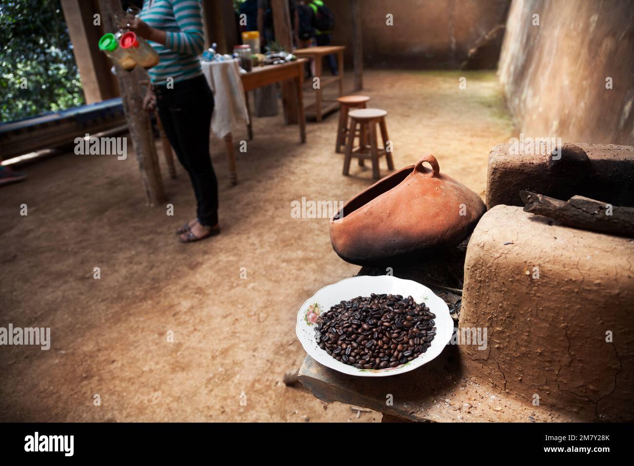 People spend 15 days walking by Inca's way to Machu Picchu. A young men ...