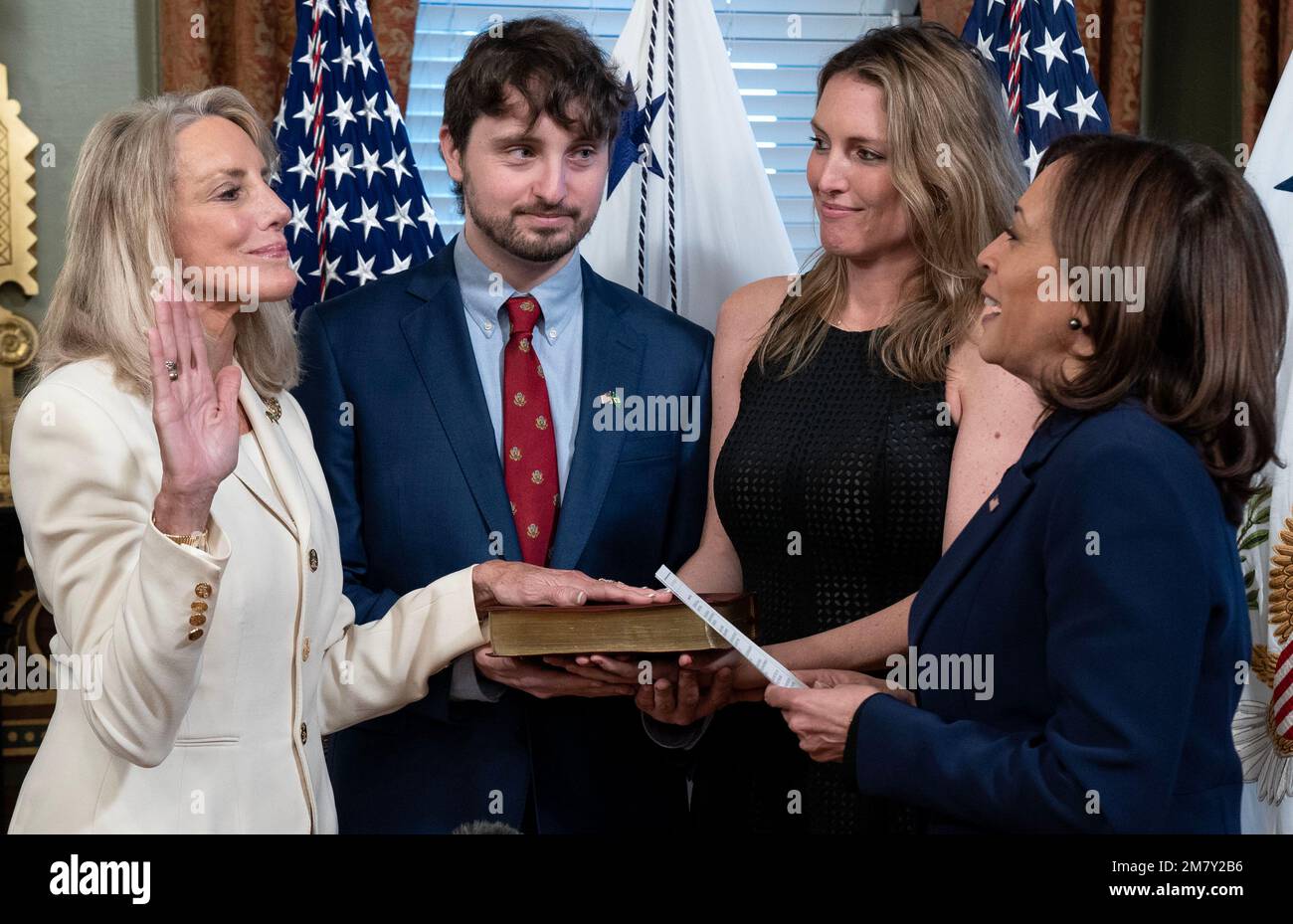 United States Vice President Kamala Harris ceremonially swears in ...