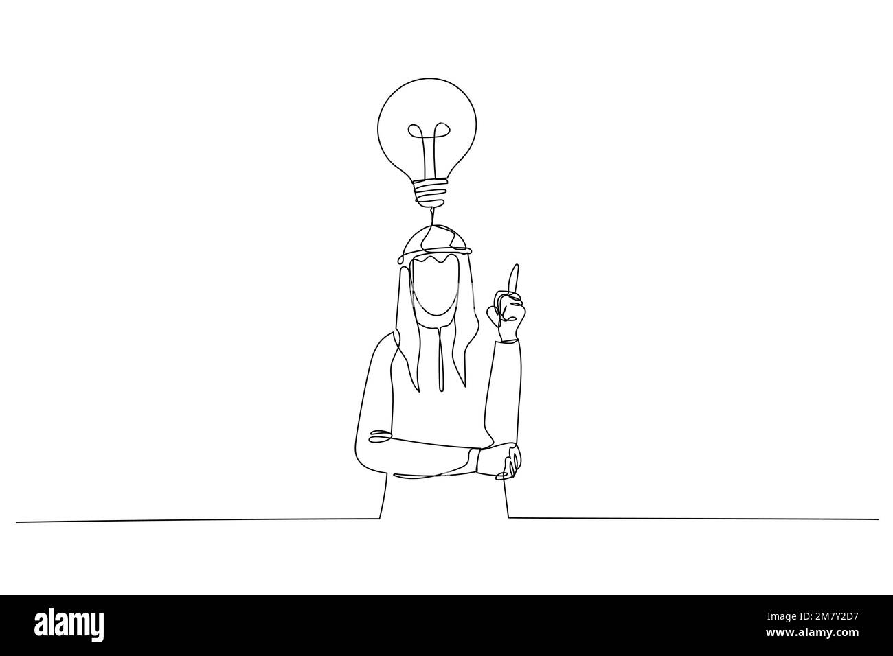 Drawing of amazed arab businessman pointing finger up expressing wow ...