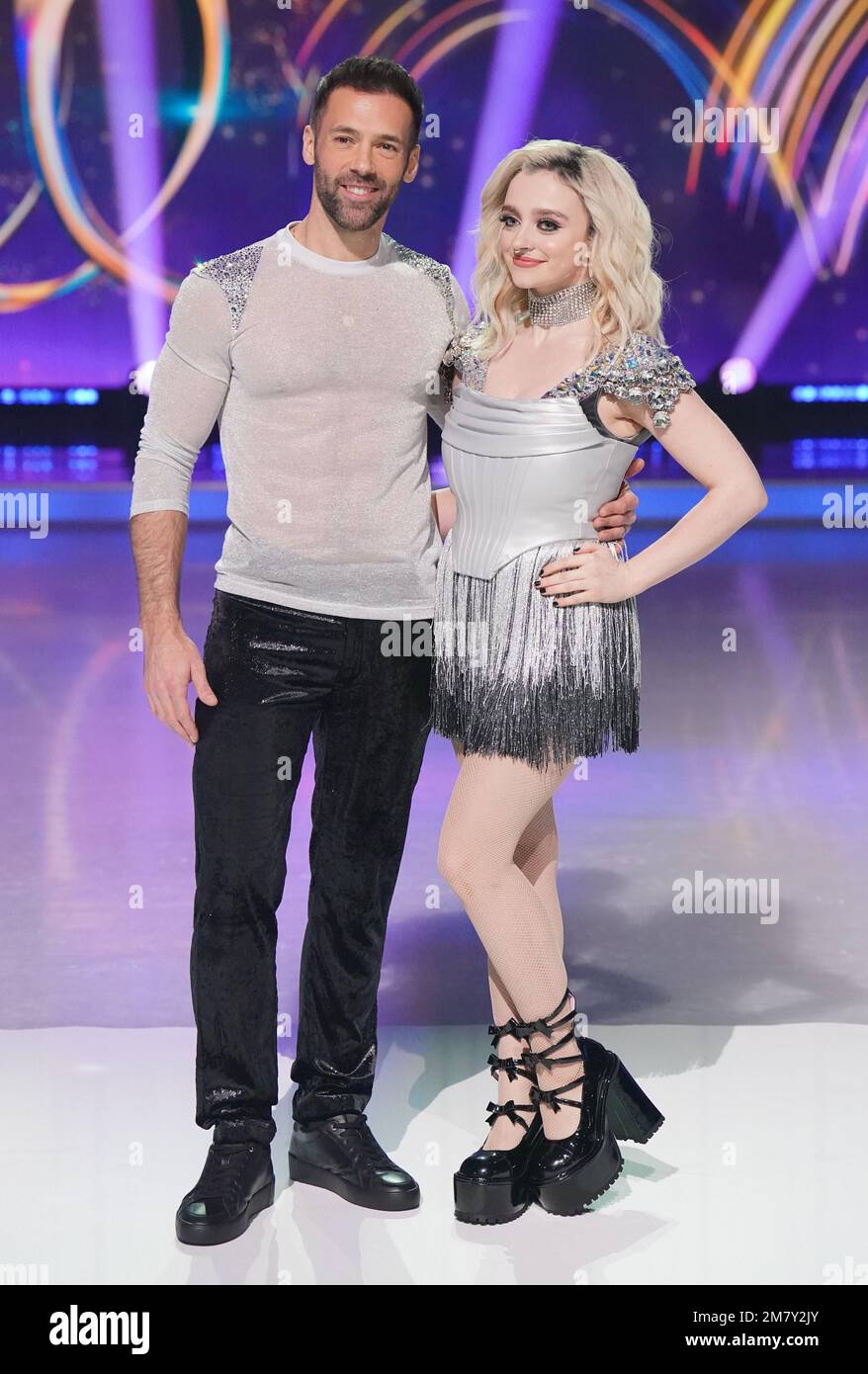 Mollie Gallagher and Sylvain Longchambon during a photo call for ...