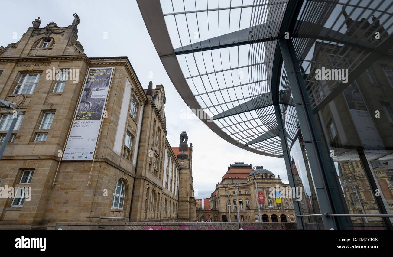 Chemnitz, Germany. 11th Jan, 2023. View of the Museum am Theaterplatz ...