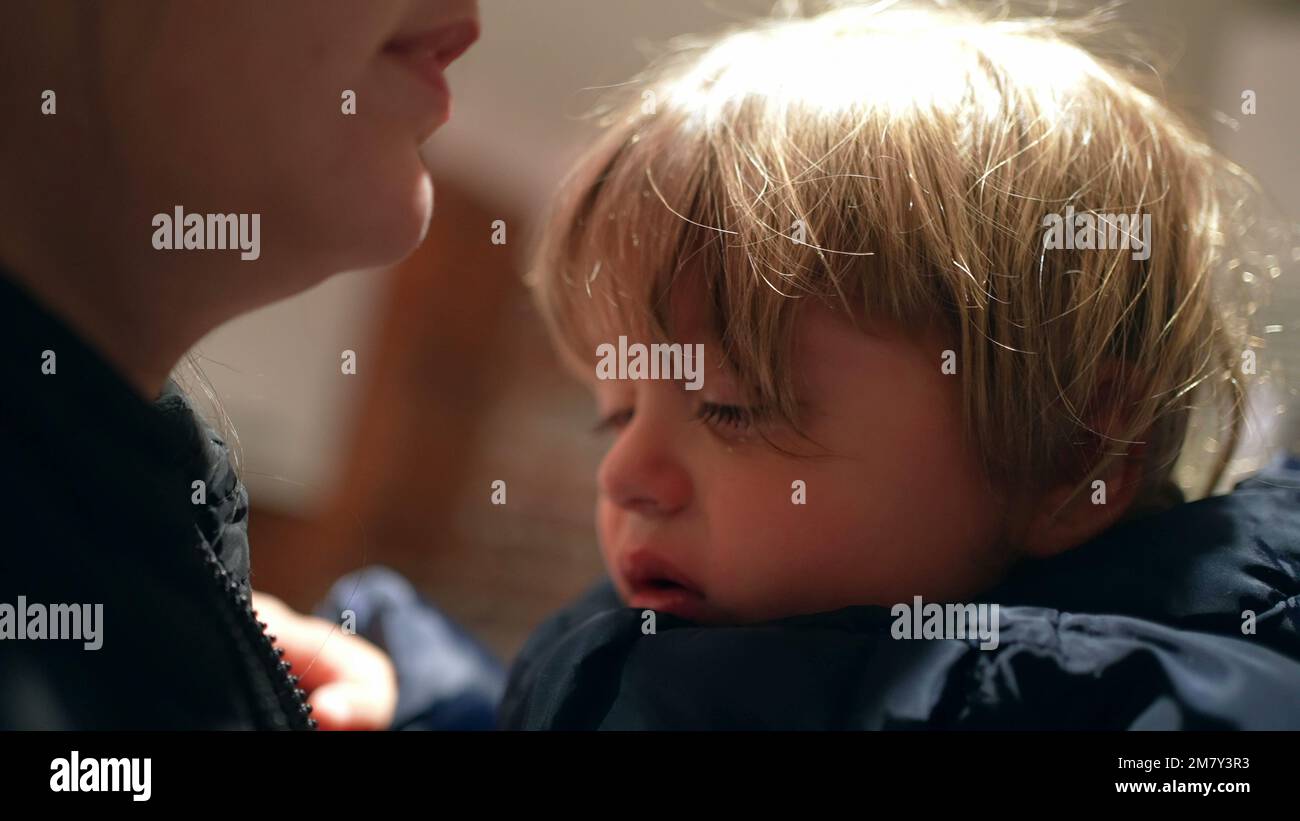 Tearful baby toddler, upset infant child boy crying Stock Photo - Alamy