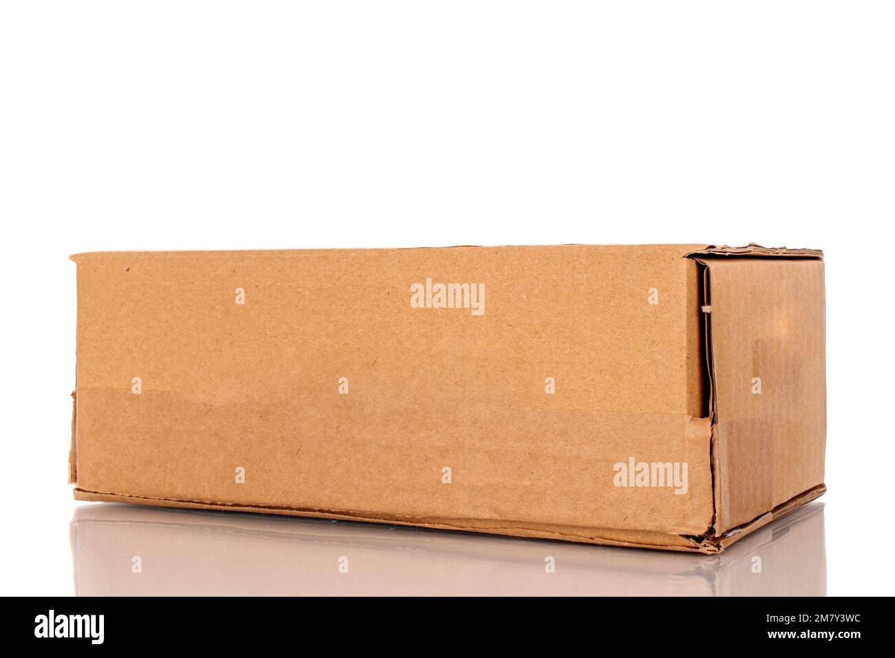 One cardboard box, macro, isolated on white background Stock Photo - Alamy