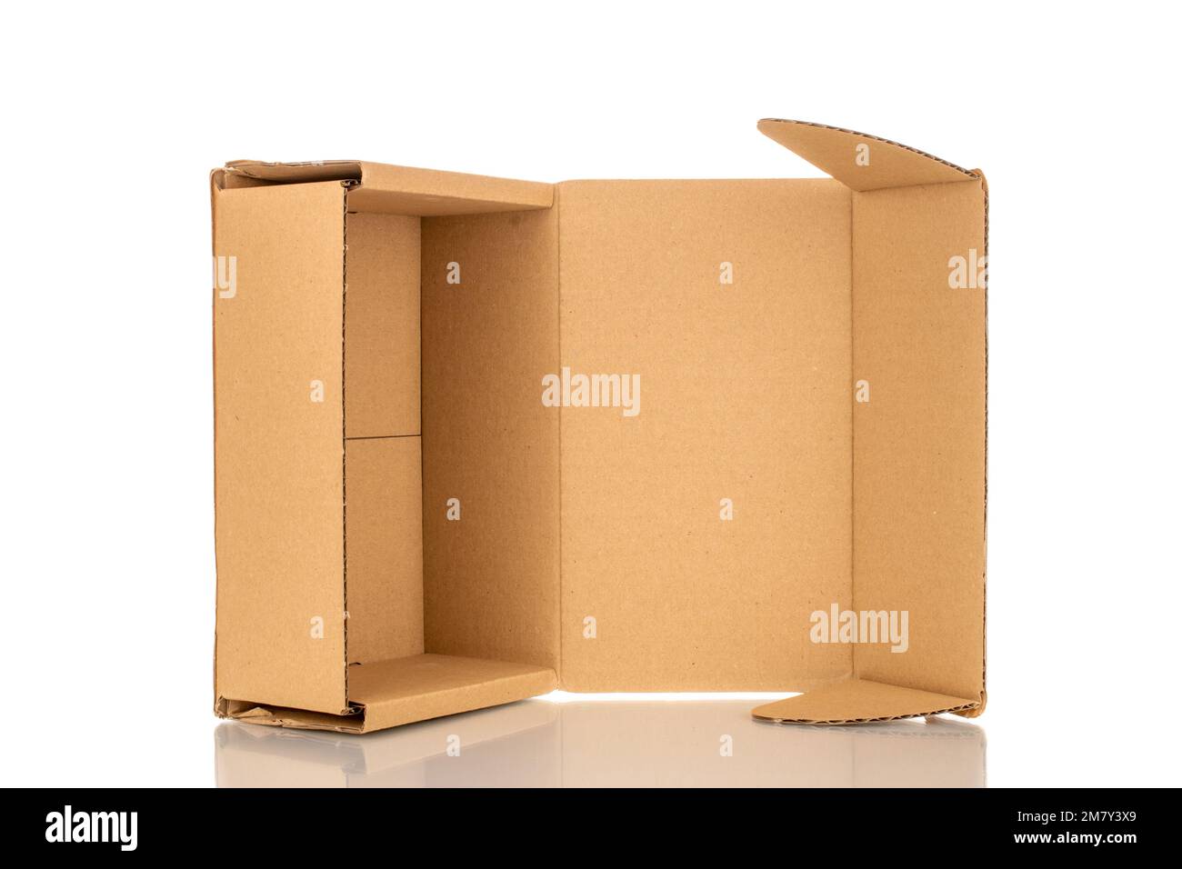 One cardboard box, macro, isolated on white background Stock Photo - Alamy