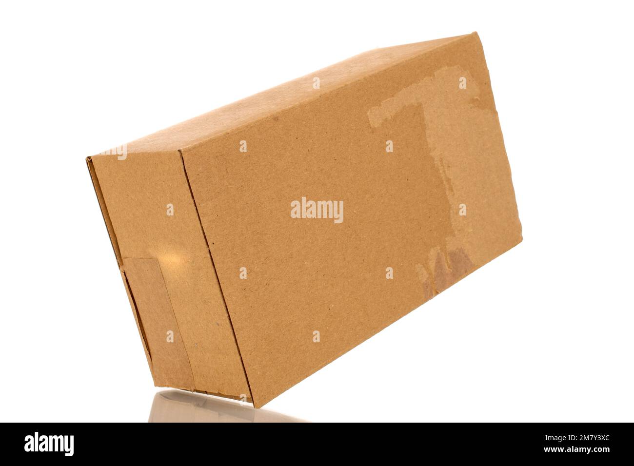 One cardboard box, macro, isolated on white background Stock Photo - Alamy