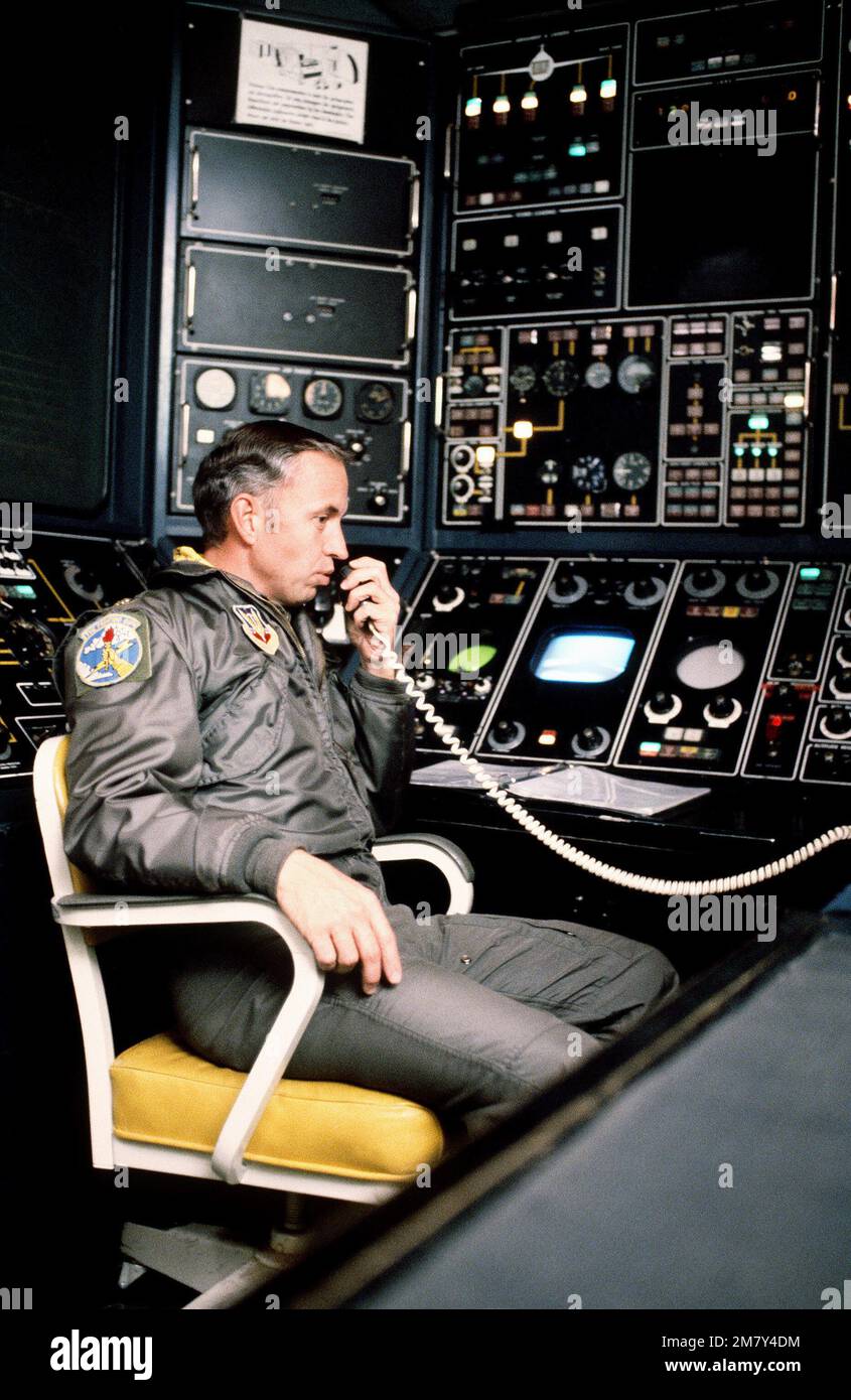 Stu Bischoff operates the control unit for the F-104G Starfighter ...