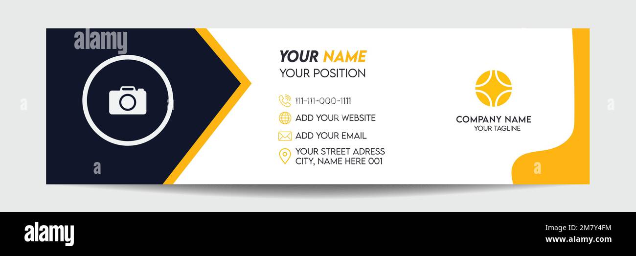 Creative business email signature template. Email footer and personal ...
