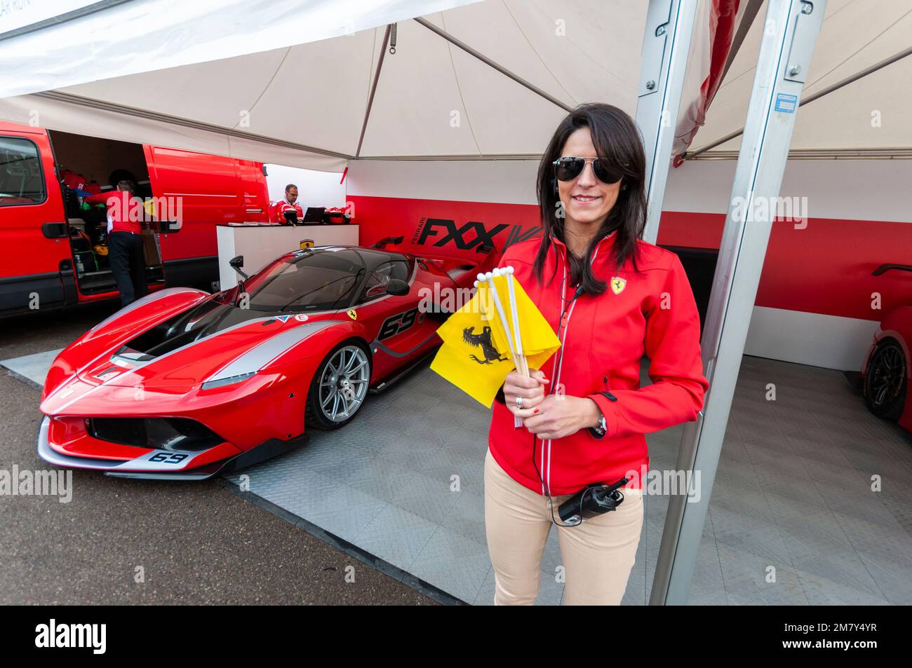 Ferrari display stand at Goodwood Festival of Speed, with Ferrari FXX-K ...