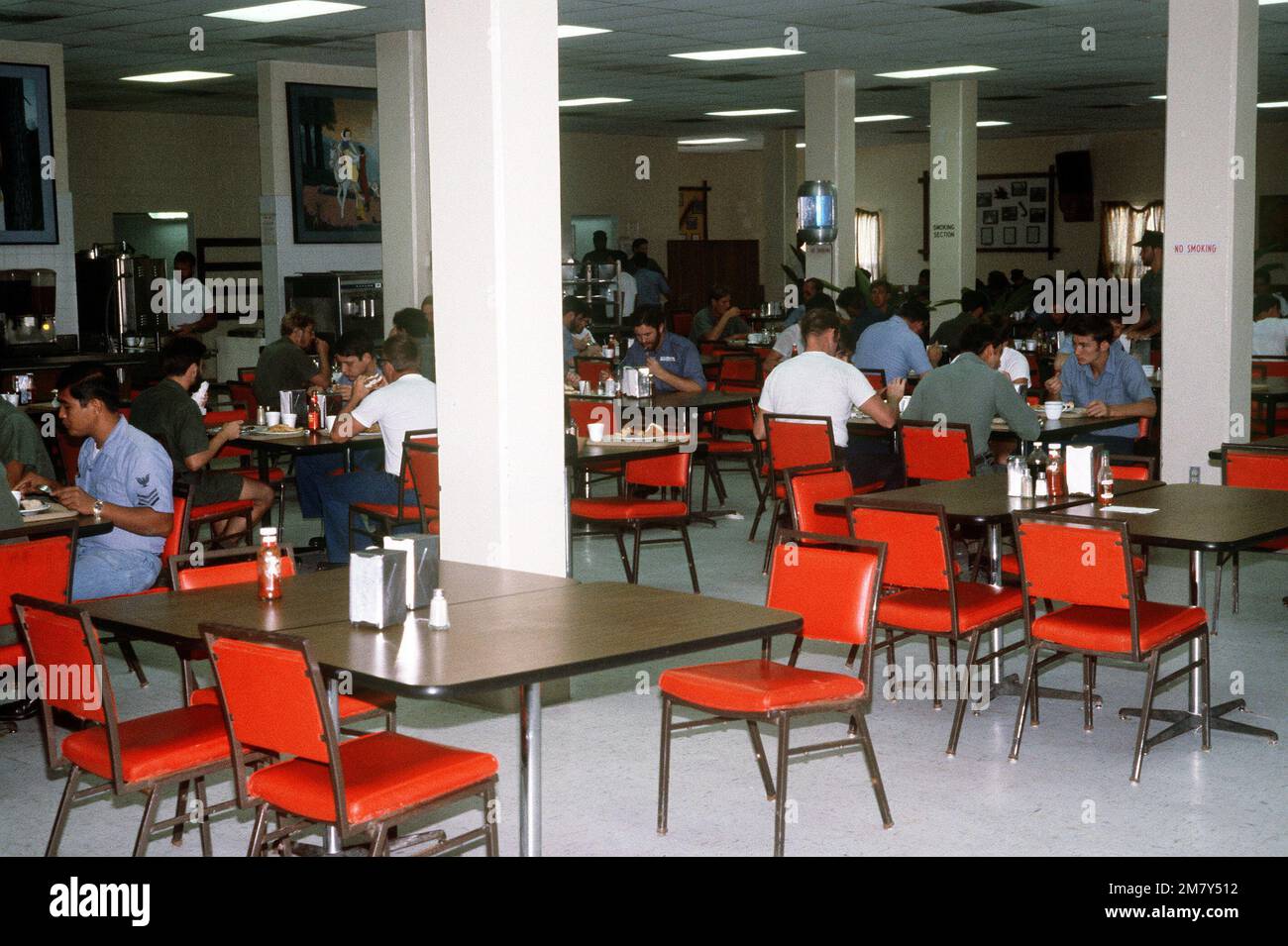 A view of personnel in the enlisted dining facility. Base: Nav Sup ...