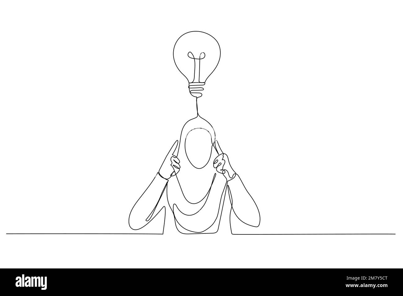 Cartoon of stressed muslim businesswoman contemplate think hard for ...