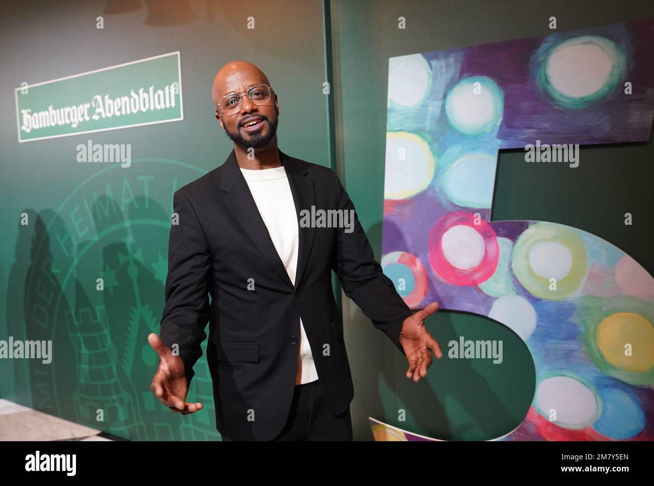 Hamburg, Germany. 11th Jan, 2023. TV presenter Yared Dibaba comes to ...